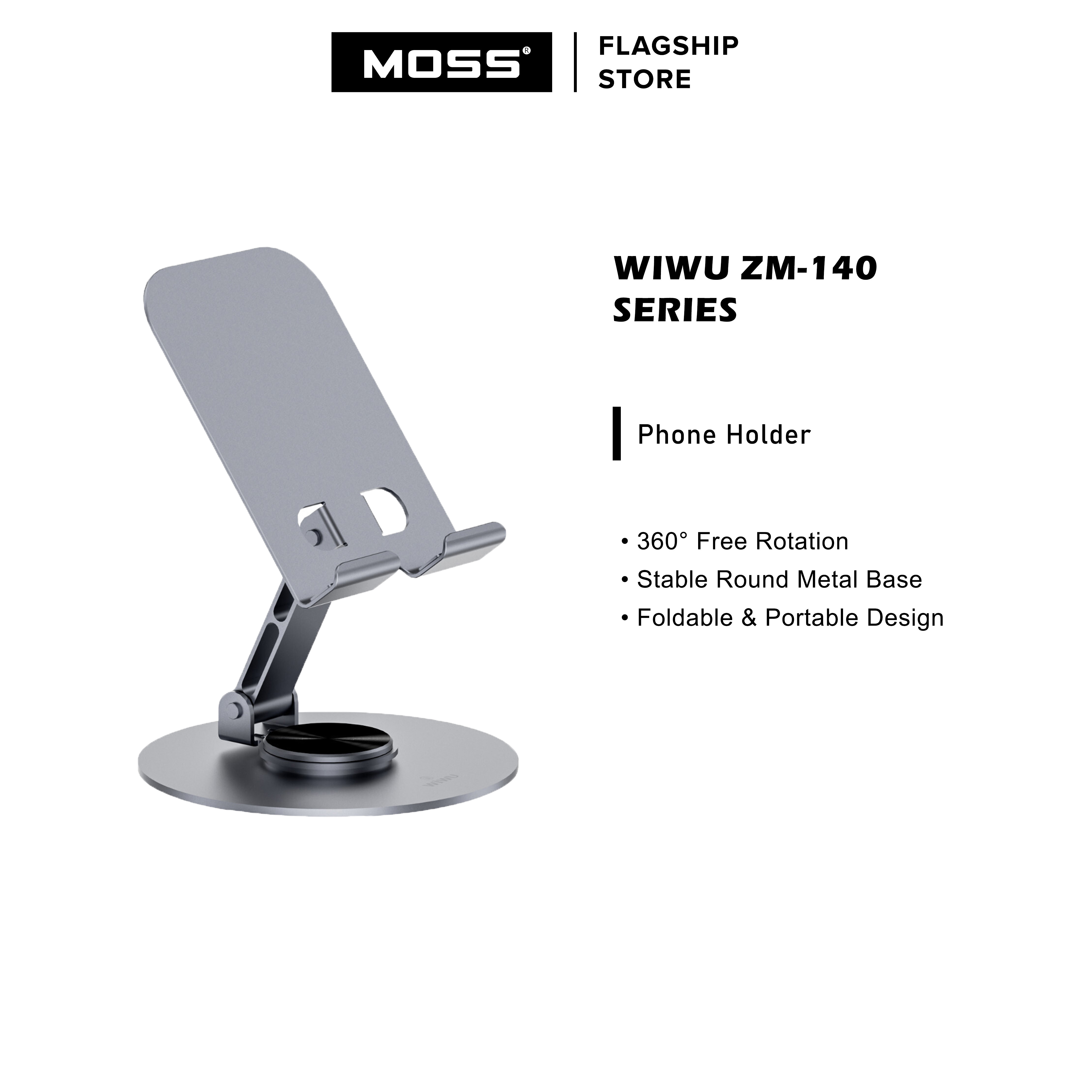 WiWU 360° Foldable Desktop Rotation Phone Stand ( ZM-014 ) | MOSS ...